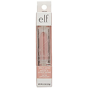 e.l.f. Srsly Satin Lipstick, Intense color Payoff & Silky Smooth Formula, Creme, 0.16 Oz (4.5g)