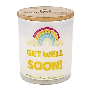 Get Well Soon Jar Candle- I Miss You Scented Candle, Cheer Up Gifts for Women and Men. Ideal Healing Get Well Gift for Women, Lover, Best Friends. Get Well Soon Gifts (Lavender Vanilla, 10oz)