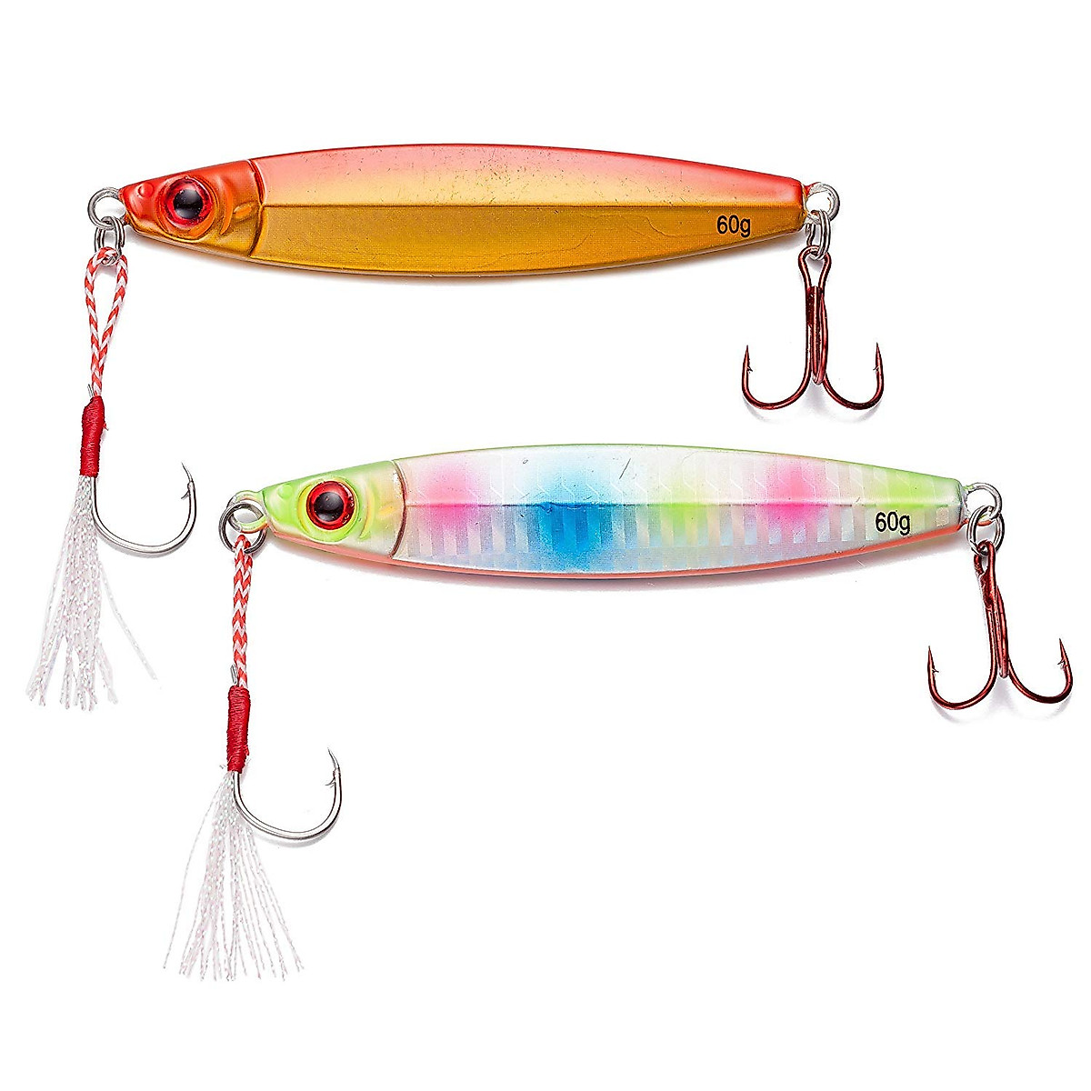 orurudo 8pcs 0.70 oz (20gram) Jig Saltwater Fishing Lure Metal jigs Long Cast Jigging qb100137a00n0