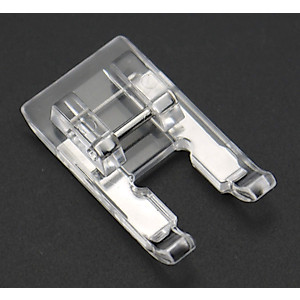 DREAMSTITCH 5mm Clear Open Toe Satin Stitch Presser Foot for All Low Shank Snap-On Singer, Brother, Babylock,Euro-Pro,Janome,Kenmore,White,Juki,New Home,Simplicity,Elna Sewing Machine