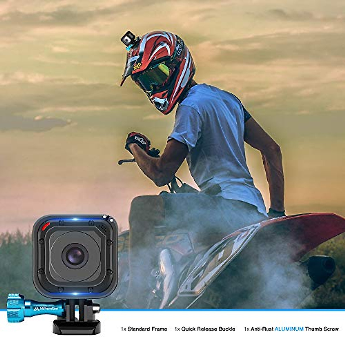 MiPremium Frame Mount Housing Case for GoPro Hero Session 4 & 5 Skeleton Cover Shell Cage Accessories Kit with Aluminium Screw & Quick Release Buckle Socket Accessory for Hero4 Hero5 Session Camera