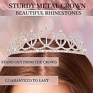 Trgowaul Birthday Decorations Balloon Garland Kit Arch for Women, Rose Gold Happy Birthday Banner, Sash and Tiara, Pink Birthday Cake Topper, Tablecloth for her, Party Favor Supplies Ideas Decor