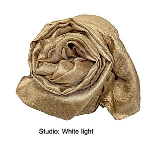 Shanlin Solid Color Silk Feel Long Scarves (Gold)