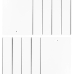 DALIX PVC Vertical Blind Replacement Slats Curved Smooth White 42.5 x 3.5 (10-Pack)