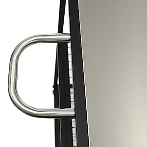 3-Shelf Outdoor Grill Cart Table w/Wheels,Movable Food Prep Table with 3 Storage Shelves,Stainless Steel Rolling Dining Cart Table for Pizza Oven,Food Prep,Outdoor Garden BBQ Trolley (With Handle)