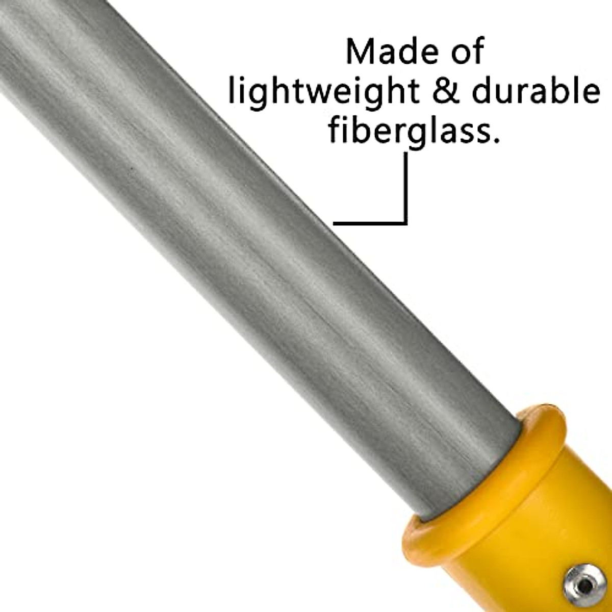 Alpine Industries Commercial Quick-Change Mop Handle - Professional Mopping Tube with Metal Gripper for Rags - Heavy Duty Stick & Mop Head Replacement Holder - Fiberglass (Pack of 3)