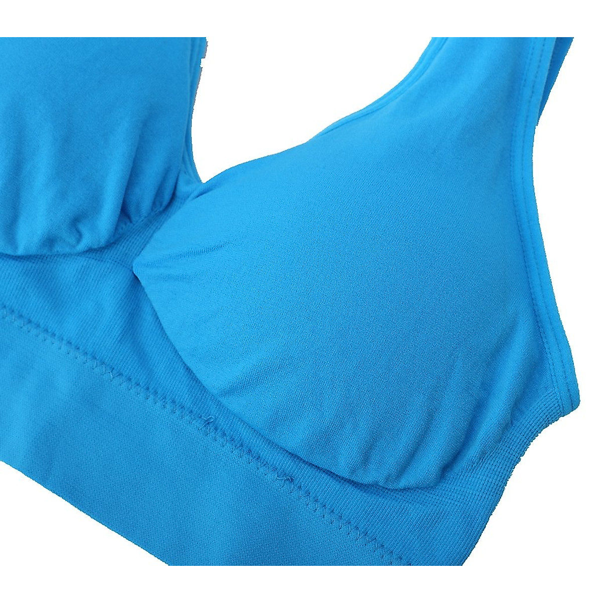 ohlyah Women s Seamless Wire-Free Bra with Removable Pads pack 5 Pack black White Nude Blue Purple XXXL 38DD 40D 42C 42D 44B 44C