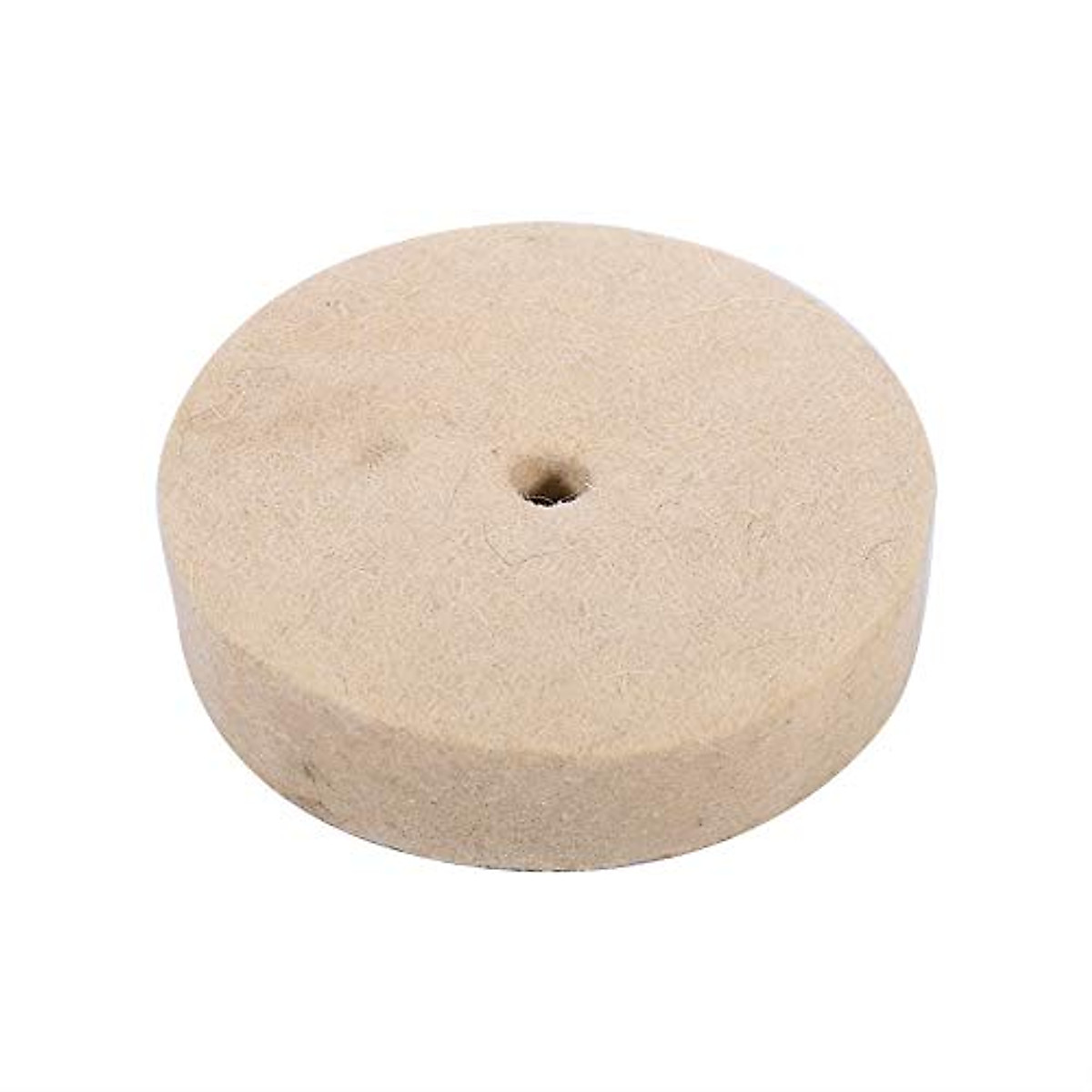 Mini Wheel Buffer 4 Inch Polishing Buffing Wheel, Wool Felt Metal Polishing Accessories Round Wheel Wool, 1 Inch Thickness