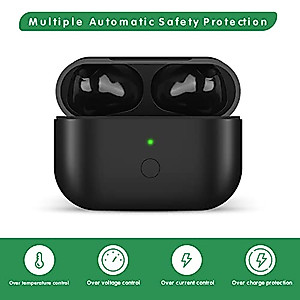 Compatible with AirPods Pro Wireless Charging Case, Charger Case Replacement for Air Pods Pro with 660mAh Battery and Bluetooth Pairing Button, NO Earbuds, Black