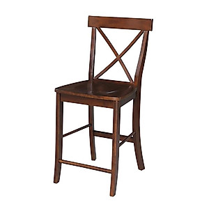 IC International Concepts 36" x 36" Counter Height Dining 2 Table and stools, Onesize, Espresso