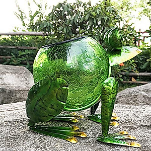 Yard Décor Frog Solar Light Iron Ornament Garden Decor Waterproof Outdoor Decorations for Patio Tabletop LED Lantern
