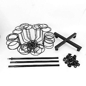 LOYALHEARTDY Hats Stand Display, Adjustable Iron Hat Rack Stand, Hat Rotating Display 35 Hats Rotating Hat Display Rack Free Standing Metal Floor Caps Head-wear Stand 7 Tier (Black)