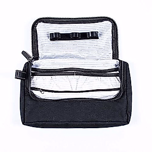 G.U.S Travel Media Pouch | Tablet, Power Bank, Cell Phone, Charger Cord Organizer Cord Travel Pouch | Travel Organizer Bag for Electronic Accessories & Mobile Gadgets | Midnight Black