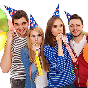 Hotop 48 Pcs Cat Party Blowouts Cat Birthday Party Supplies Kitty Blowers Dollhouse Cat Noisemakers Blowouts for Cat Birthday Baby Shower Party Favor Decorations