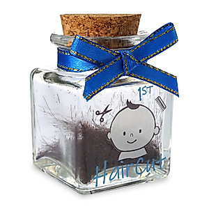 HAMUIERS First Haircut Keepsake Holder, First Curl Keepsake Box for Kids Baby Keepsake Box Baby Shower for Babies to Keep The Childhood Memory - Boy