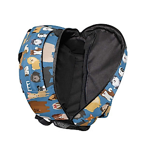ALAZA Cute Doodle Dog Print Puppy Animal Large Backpack for Kids Boys Girls Student Personalized Laptop iPad Tablet Travel School Bag with Multiple Pockets
