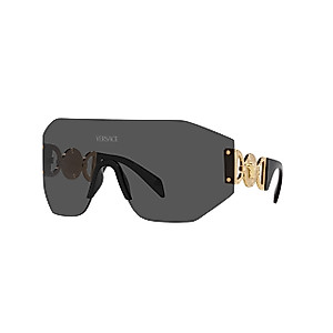 Versace Unisex Sunglasses Dark Grey Frame, Dark Grey Lenses, 0MM