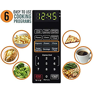 Farberware Classic Microwave Oven, 0.7 Cu. Ft., 700-Watt, with Child Lock, Brushed Stainless Steel