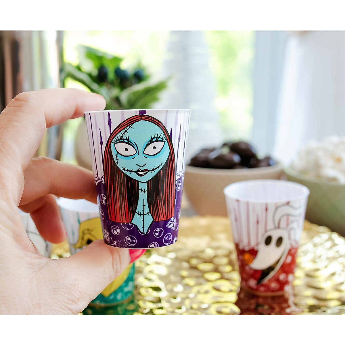 The Nightmare Before Christmas Disney Faces 2-Ounce Plastic Mini Cups | Set of 4