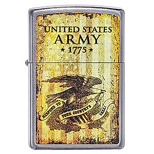 Zippo U.S. Army 1775 Street Chrome Pocket Lighter