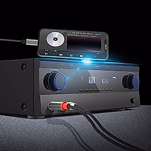 3.5mm to RCA Cable, 3.3FT 2 RCA Male to Aux Audio Adapter Nylon Braided Y Splitter RCA Auxiliary Cord 1/8 to RCA Connector Compatible with iPhone, Smartphones, MP3, Tablets, Speakers, Home Theater