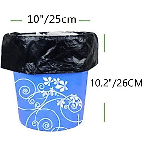 1.2-1.5 Gallon/180pcs Small Wastebasket Trash Bags Black Garbage Bag,Thin Material, Bedroom Office Trash Can Liners