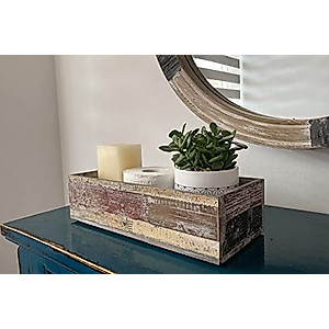 Wood Bathroom Decorative Storage Mason Jar Box, Toilet Paper Holder, Succulent Garden Planter, Diaper Organizer, Small Wooden Crate or Farmhouse Rustic Decor (Random)