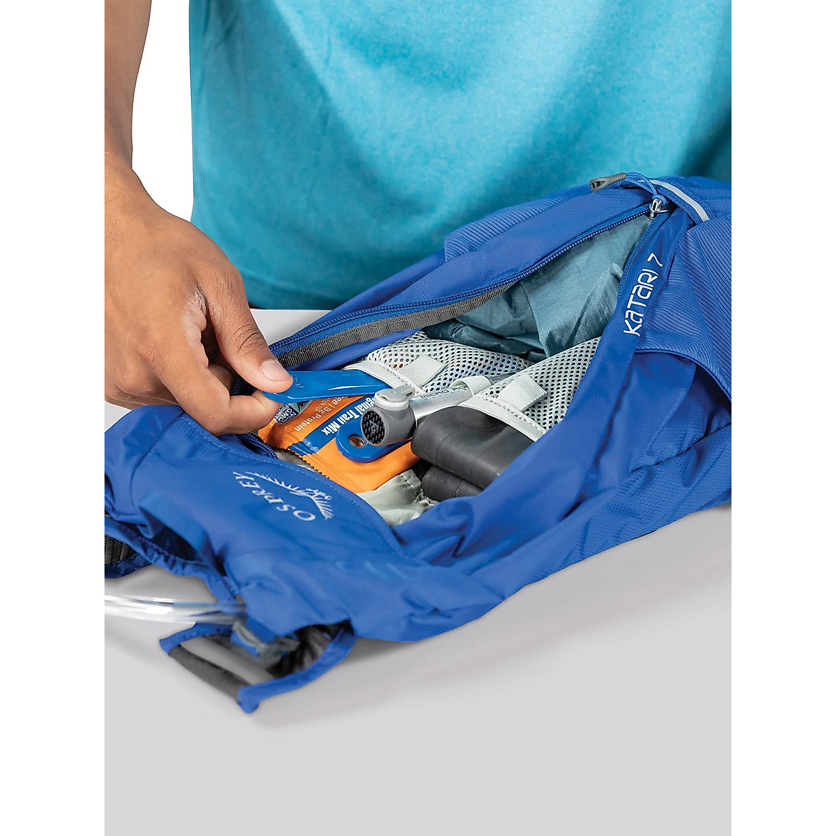 Osprey Katari 7L Men's Biking Backpack with Hydraulics Reservoir, Cobalt Blue