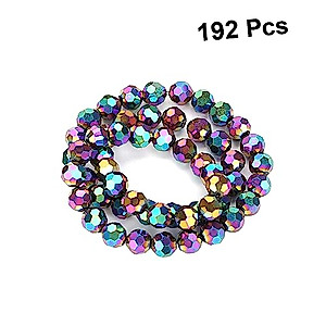 TEHAUX 192pcs DIY Kits Bulk Bracelets Loose Beads for Jewelry Making Beads in Bulk Gemstones Bulk Bracelet Beads DIY Beads Beading Kits Crafts Scattered Beads Bead Chain Colorful Gasket