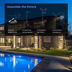 GOODSMANN Low Voltage Landscape Path Lights 8PK Kit 0.6W LED Sidewalk Landscape Lighting 22 Lumen Outdoor Electric Walkway & Pathway Lights Wired Bronze Finish 3100K Warm White with Cable Connectors