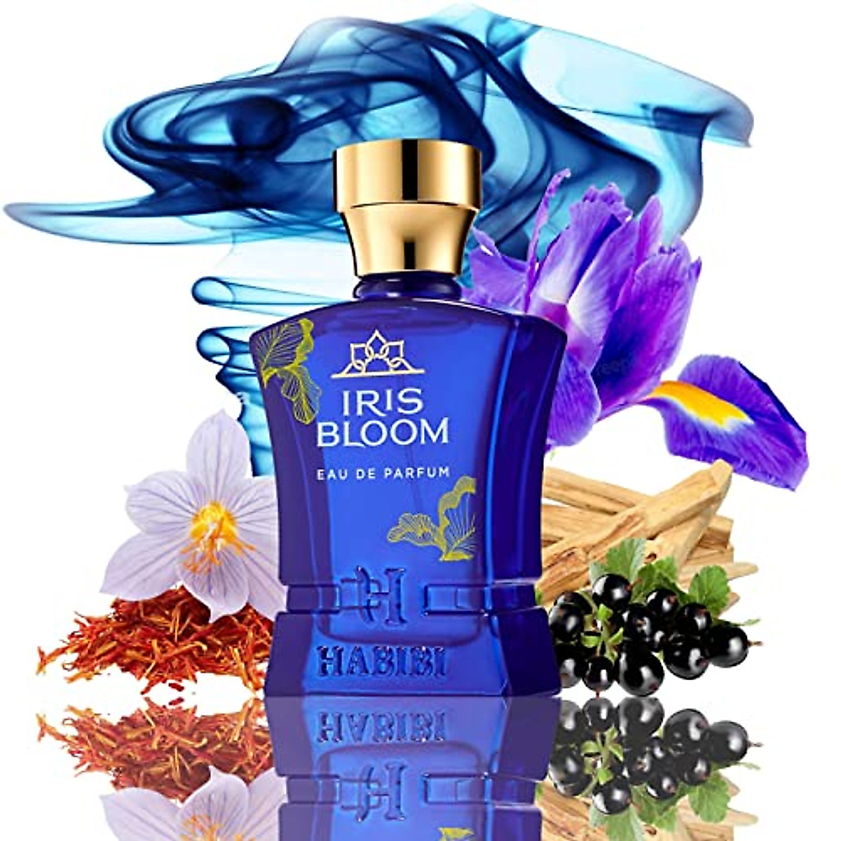 H HABIBI Iris Bloom Find Your Signature Scent with this Luxury EDP - Eau de Parfum Women's Fragrance - Unique & long-lasting Perfumes for Women, Made of Rare Exotic Notes - 2.5 fl oz