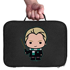 LOGOVISION Harry Potter Draco Cute Chibi Character Insulated Soft Sided Lunch Box - Reusable Lunch Bag For School Office Work, BPA Free
