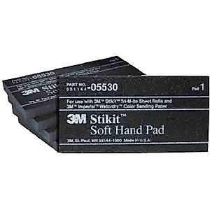 3M 5530 Bx-5 Stikit Hand Pads Stikit Soft Hand Pad 0553044; 5 Pads-Box