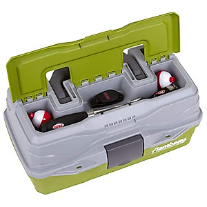 Flambeau Outdoors 6381TB 1-Tray Classic Tray Tackle Box, Portable Tackle Storage - Green/Gray