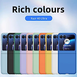 for moto razr 40Ultra thin case，for Motorola razr 40 Ultra shockproof case razr 2023 40Ultra phone case Rugged and non-slip Protective cover (Orange)