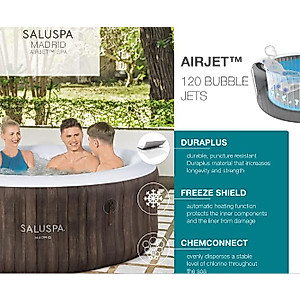 Bestway SaluSpa 71 in. x 26 in. Madrid AirJet Inflatable Spa