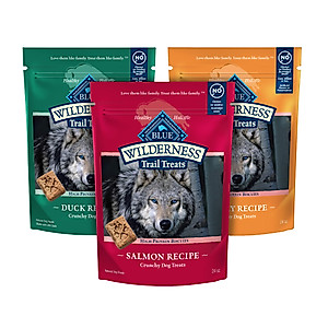 Blue Buffalo Wilderness Variety Pack Dog Treats Made with Natural Ingredients Duck Turkey & Salmon