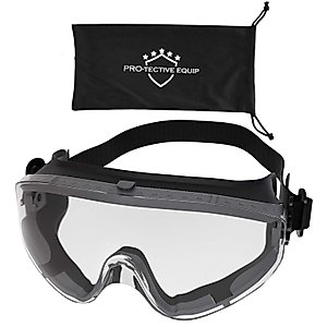 Protective Equip Safety Goggles Over Glasses - Lab Safety Goggles For Eye Protection - Scratch Resistant Clear Safety Goggles Anti Fog-for Men & Women(large)