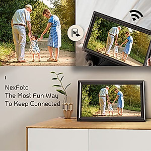 NexFoto Large 16 Inch 1080P Digital Photo Frame 32GB with Remote Control, WiFi Digital Picture Frame with IPS Touch Screen, Easy to Share Photos Video via App, Wall-Mountable, Gift for Grandparents