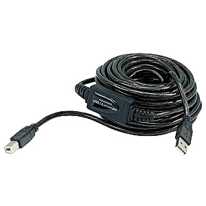 Monoprice USB 2.0 Extension Cable - USB Type-A to USB Type-B, Male to Male, Active, 28/24AWG, 33 Feet, Black