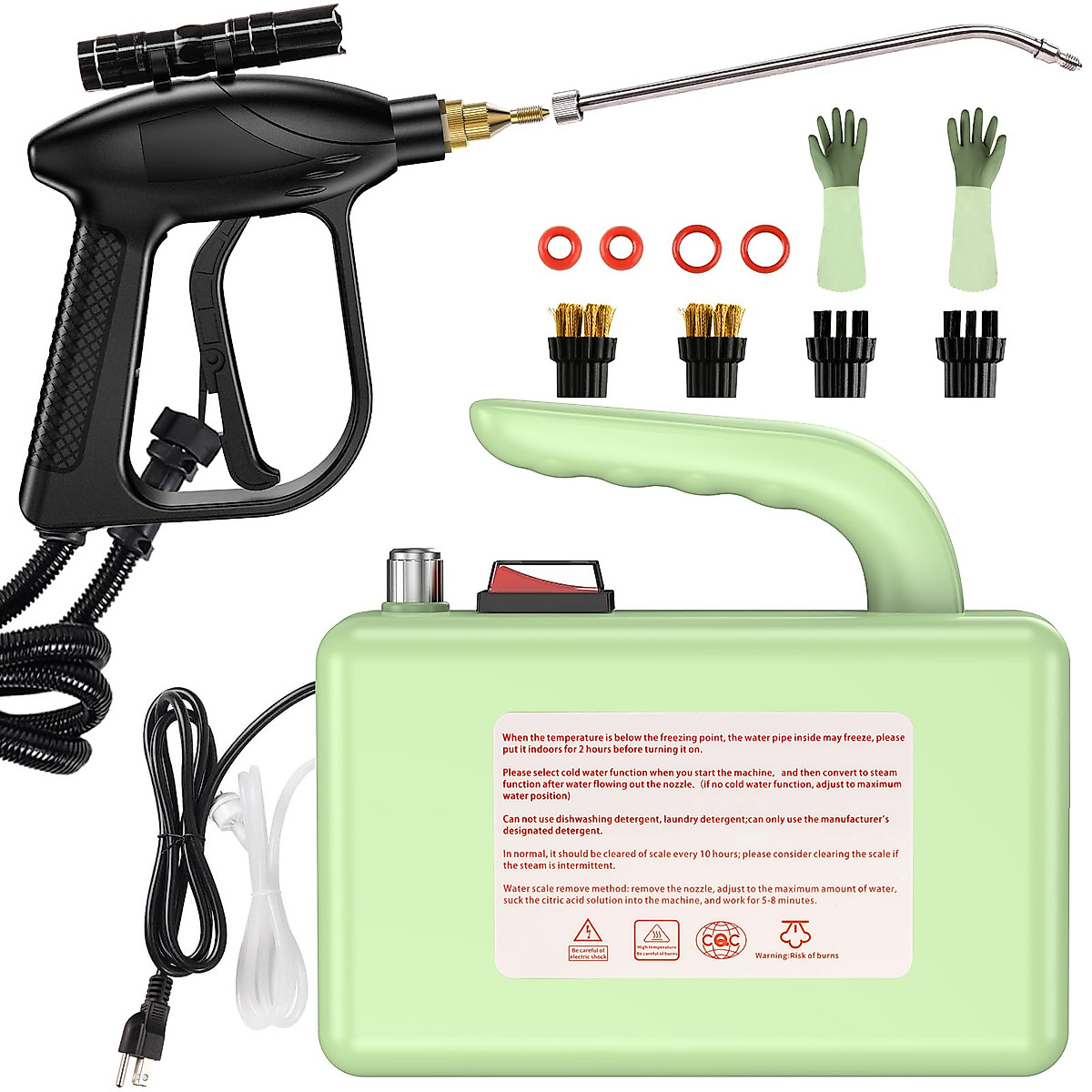 AUXCO Handheld Steam Cleaner for Home - High Pressure for Upholstery, Kitchen, Bathroom, Grout and Tile