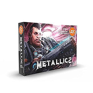 AK Interactive Metallics Set - Plastic Model Building Paints and Accessories # 11608