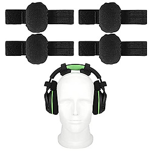 Geekria Comfort Headphones Headband Pressure Relief Pads, Mesh Fabric Headband Cushion Pad for Tight On-Ear/Over-Ear Headsets, Headband Nuggets Damage Free Easy DIY Installation (4 Pack)