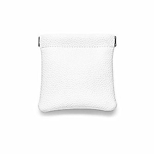 Woodten PU Leather Jewelry Travel Bag Leather Jewelry Pouch Christmas,Wedding Party Favor Gift Bag (S, White)