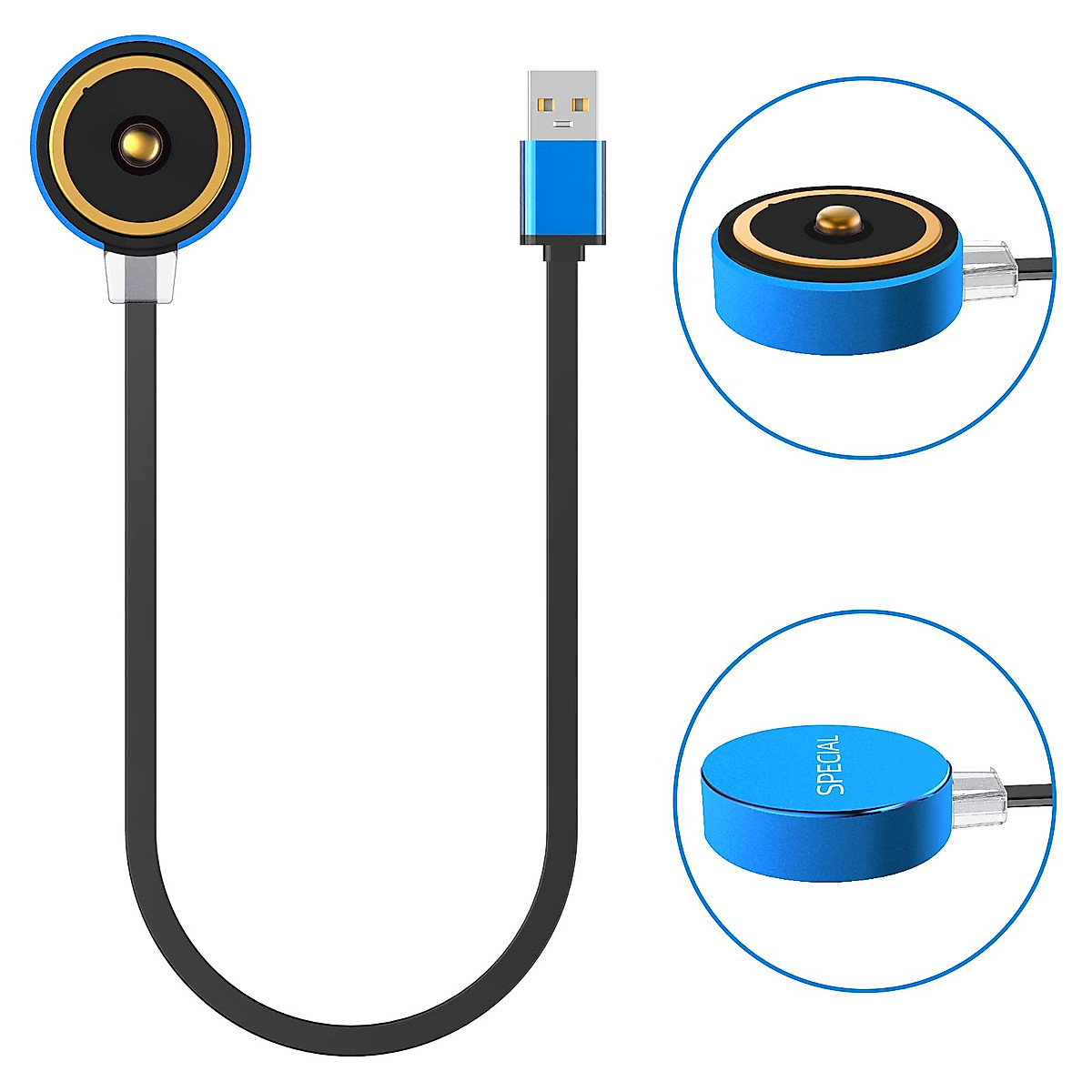 Clolasa MCC S Magnetic Charger Only Compatible with 0light Baldr S, Baldr S BL, Baldr Mini, Baldr RL Mini, PL Mini and PL-Mini 2, Replacement Charging Cable for Flash Light, 3.3 FT/1M