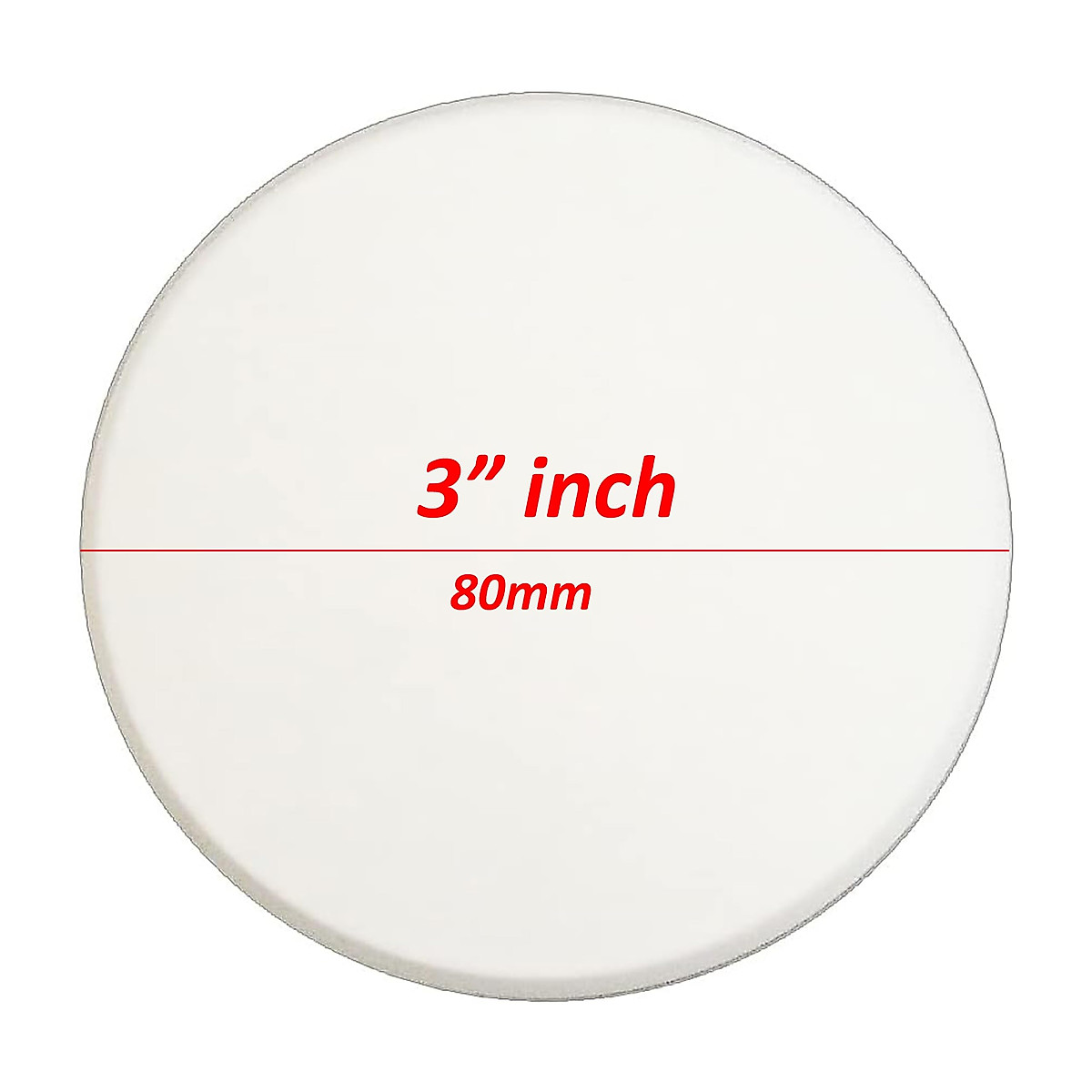 Wideskall® White Round Door Knob Wall Shield Self Adhesive Protector (3" inch Standard Size, 10.00, Count)