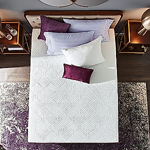 Sleep Innovations Hudson Hybrid 12 Inch Cooling Gel Memory Foam and Innerspring Mattress with Cool Touch Quilted Cover, Queen Size, Bed in a Box, Medium Support