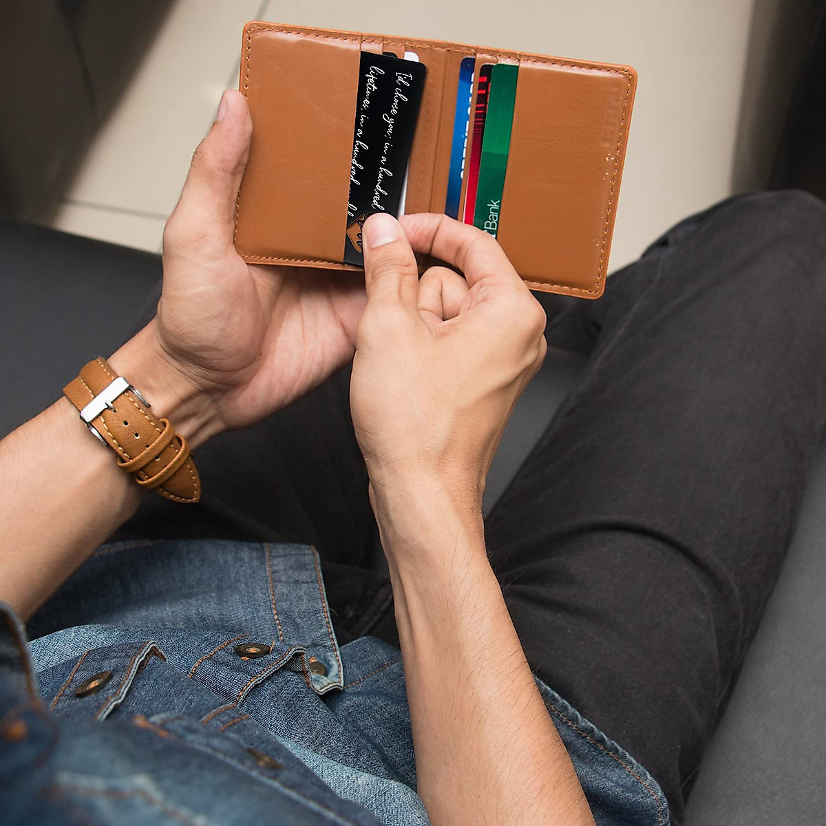 FTONENI I Choose You Wallet Insert Card, Metal Wallet Love Note, Gift for Valentines Day, Boyfriend, Girlfriend