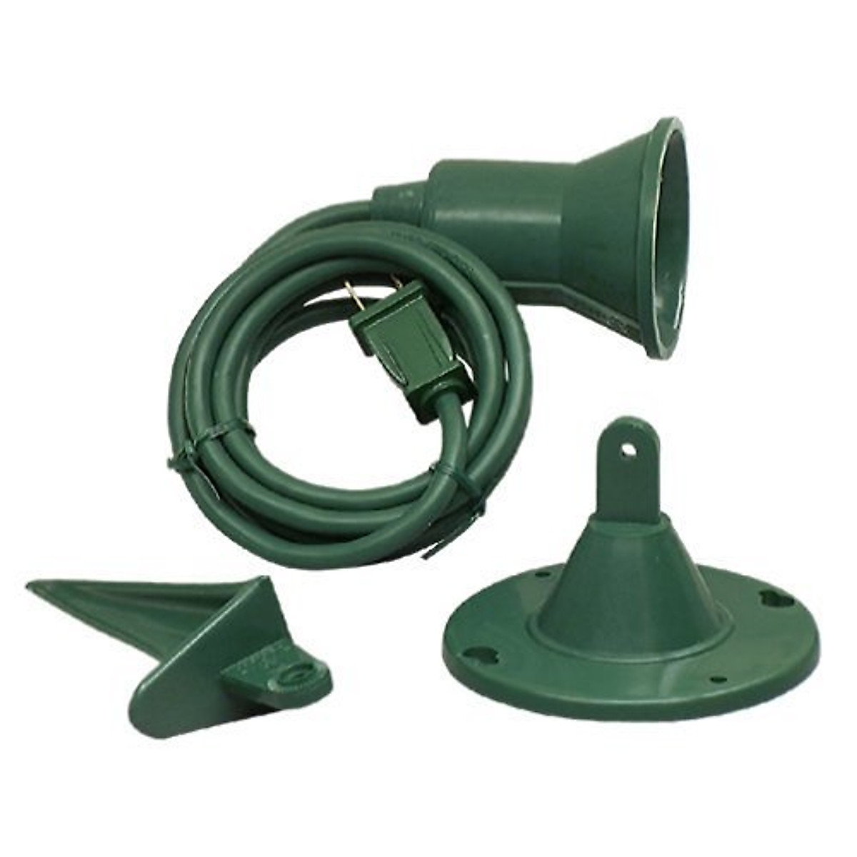 Dobar 6 Ft Outdoor Flood Light Holder with Ground Stake & Wall Mount - 120V - UL Listed