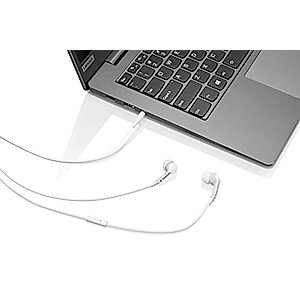 Lenovo 100 in-Ear Headphone, Wired, Microphone, Noise Isolating, 3 Ear Cup Sizes, Windows, Mac, Android, GXD0S50938, White